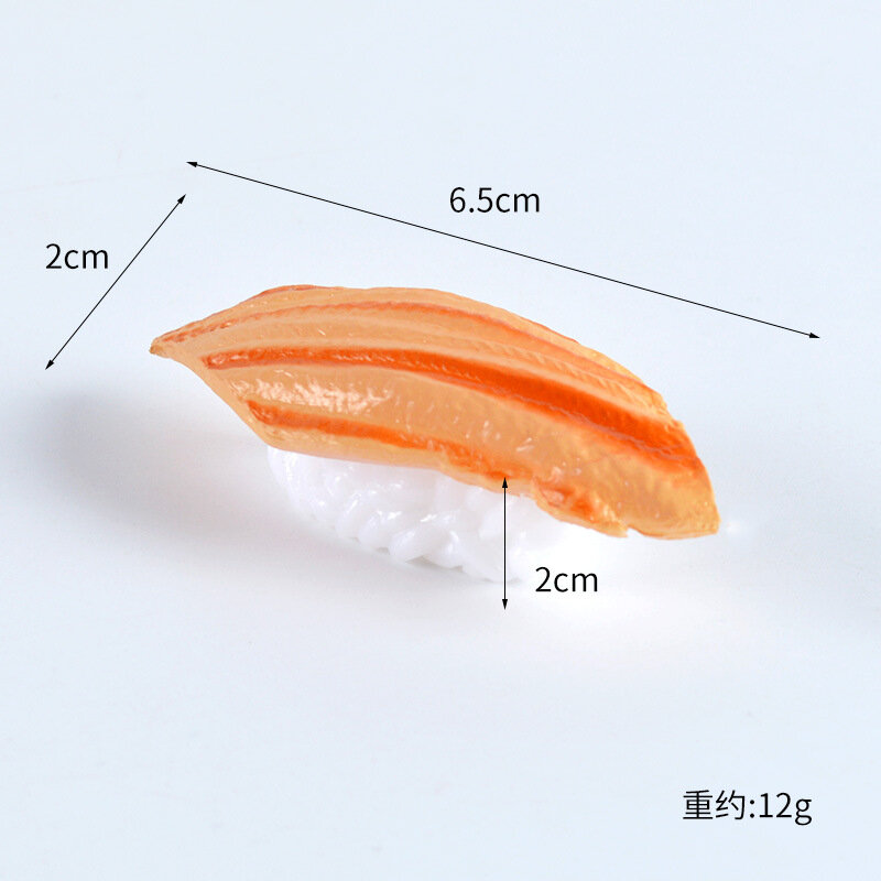 Маленькая имитация хвоста лосося и креветки, японская кухня, суши, модель для игры, мини-орнамент для рисовых шариков