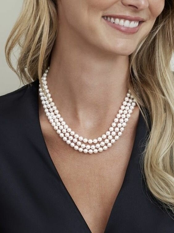 Колье, жемчуг пресноводный культивированный, жемчуг культивированный