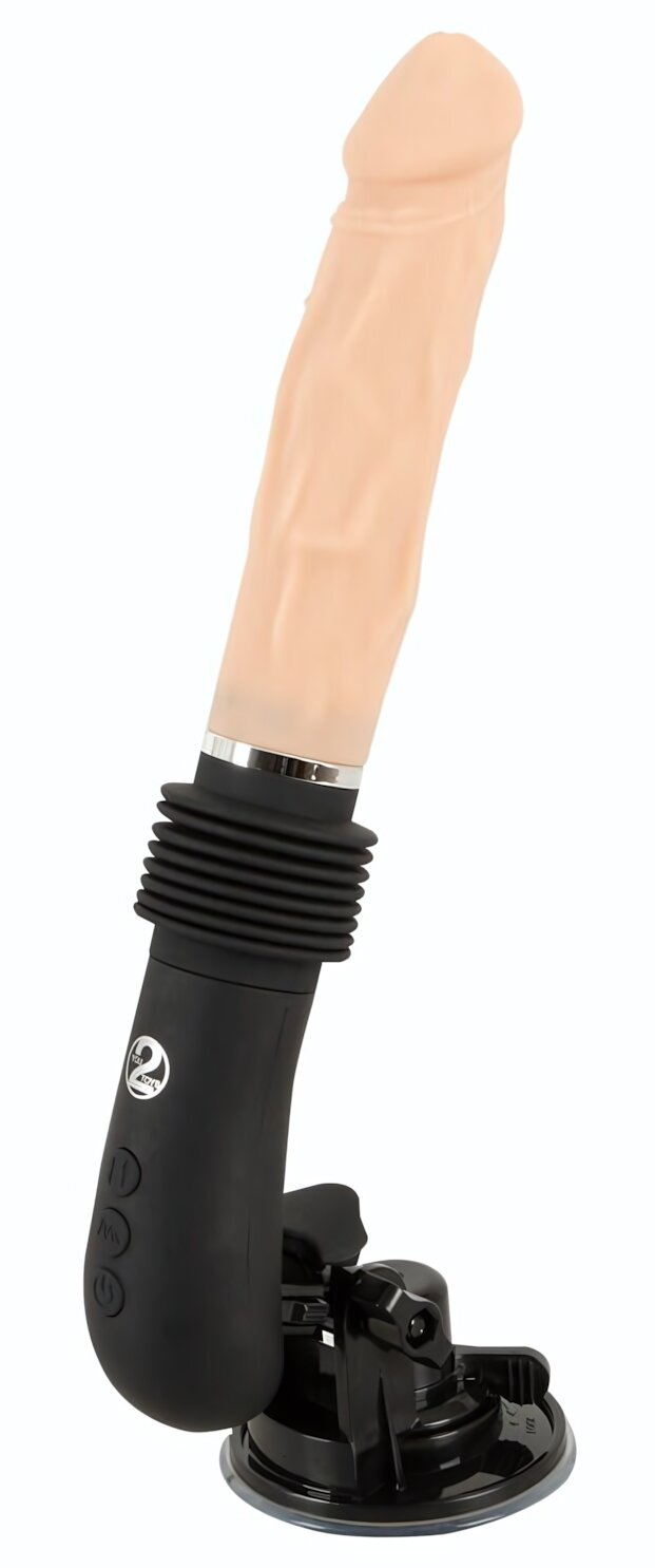 Секс-машина "RC Fucking Machine" с пультом, телесный/черный, 7 вибраций, 3 скорости фрикций, 6,5 см ход