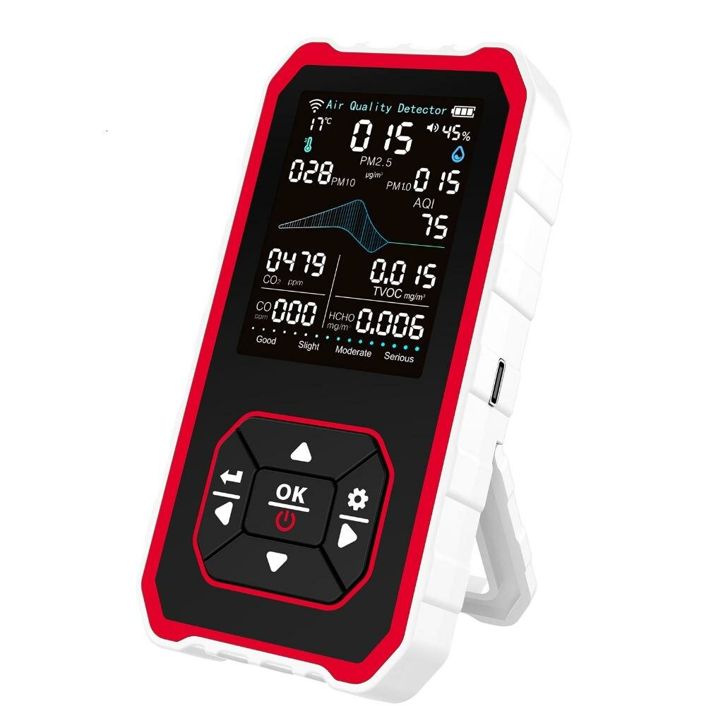 Портативные газовые мониторы из прочного ABS с большим экраном и длительной надежностью работы, подходящие для профессионального использования