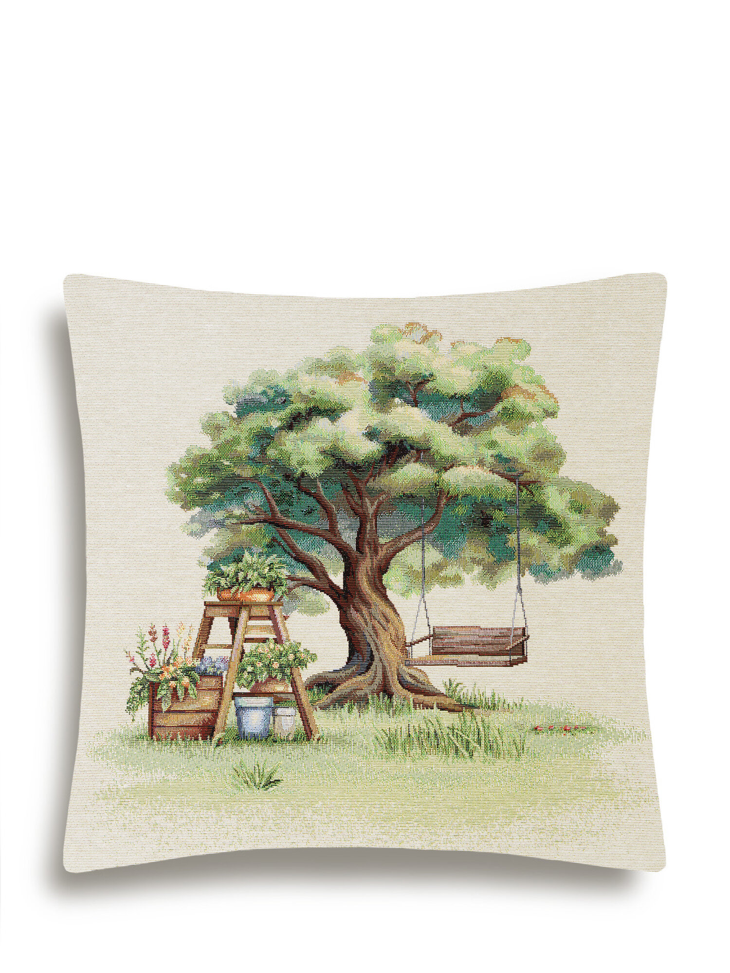 Наволочка гобеленовая Le Gobelin Сад Качели 45х45 см