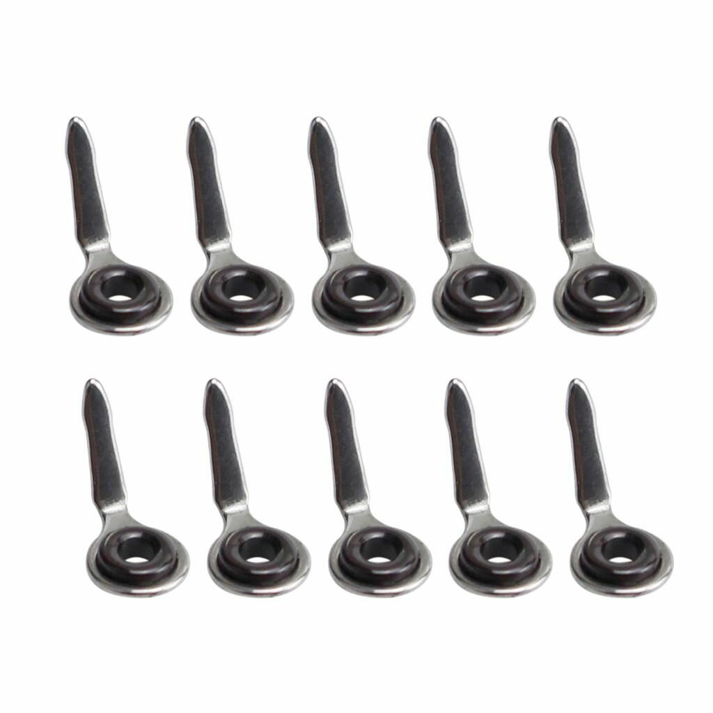 Пропускные кольца для рыболовных удилищ из нержавеющей стали, комплект 10 штук разных размеров, для ремонта и сборки удочек, с усиленной конструкцией, не повреждают леску.