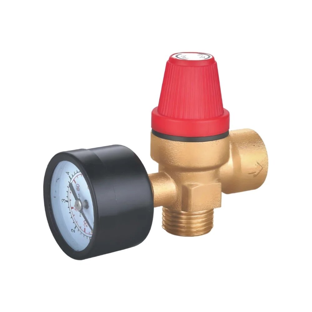 Предохранительный клапан VIEIR для котла и бойлера 1/2 Г х 1/2 Ш 3 бар красный VR11KFM-3