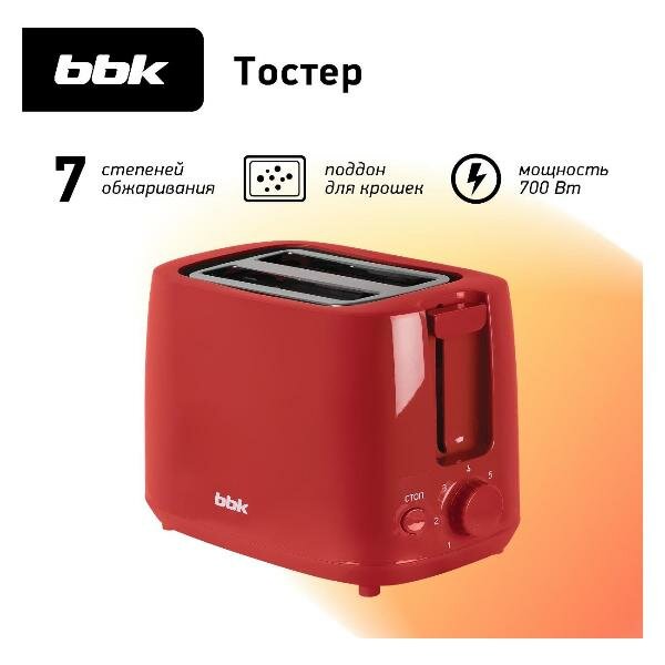 Тостер BBK TR82 Red — фото 1