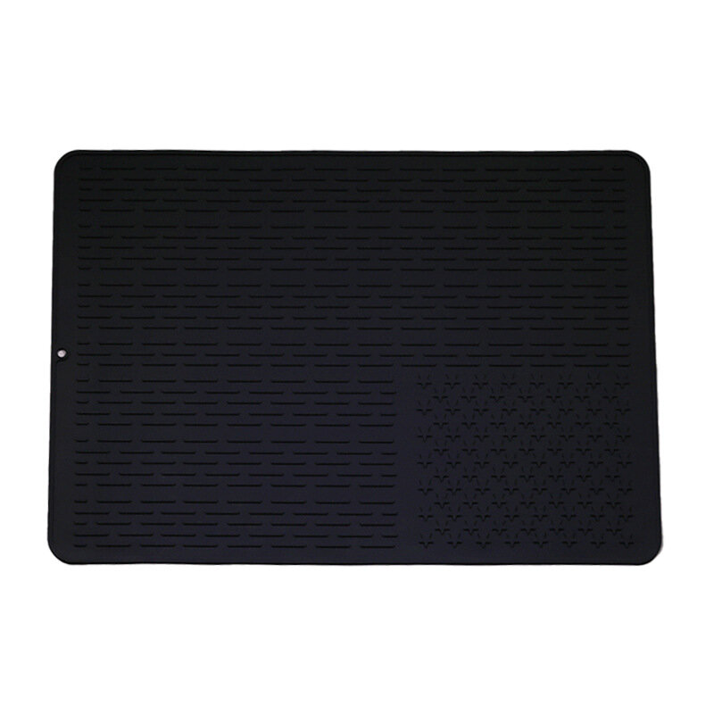 Горячая распродажа большого силиконового коврика для сушки посуды, нескользящего коврика для обеденного стола, многофункционального термостойкого подноса