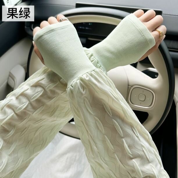 25 новых улучшенных защитных рукавов для женщин, летние рюши, свободные, большие, для активного отдыха, велосипедные защитные рукава из ледяного шелка