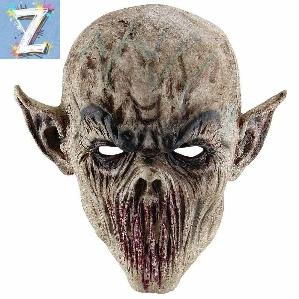 Кровавая страшная маска ужаса на Хэллоуин для взрослых из латекса