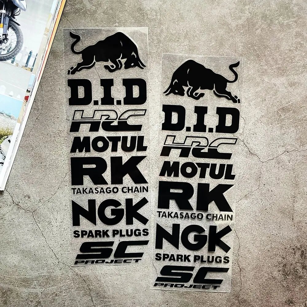 Светоотражающие наклейки на боковую защиту мотоцикла Red Bull, HRC MOTUL RKGK SC, наклейки на крыло, защита от царапин, две части, 27 см x 9 см