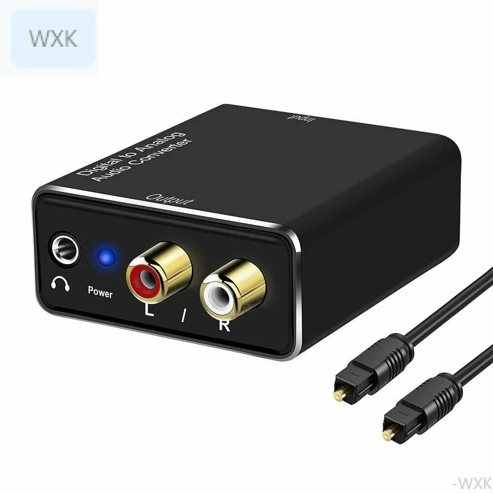 Цифро-аналоговый аудио преобразователь DAC Digital SPDIF Optical to Analog L R RCA 3.5Mm AUX Stereo Audio Adapter-WXK