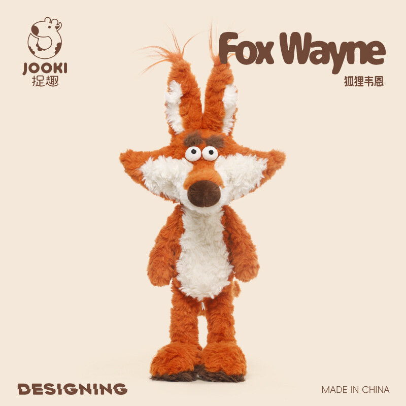 Забавная плюшевая игрушка Фокс Уэйн, милая кукла, подушка для сна, компаньон, подарок на день рождения для девочки