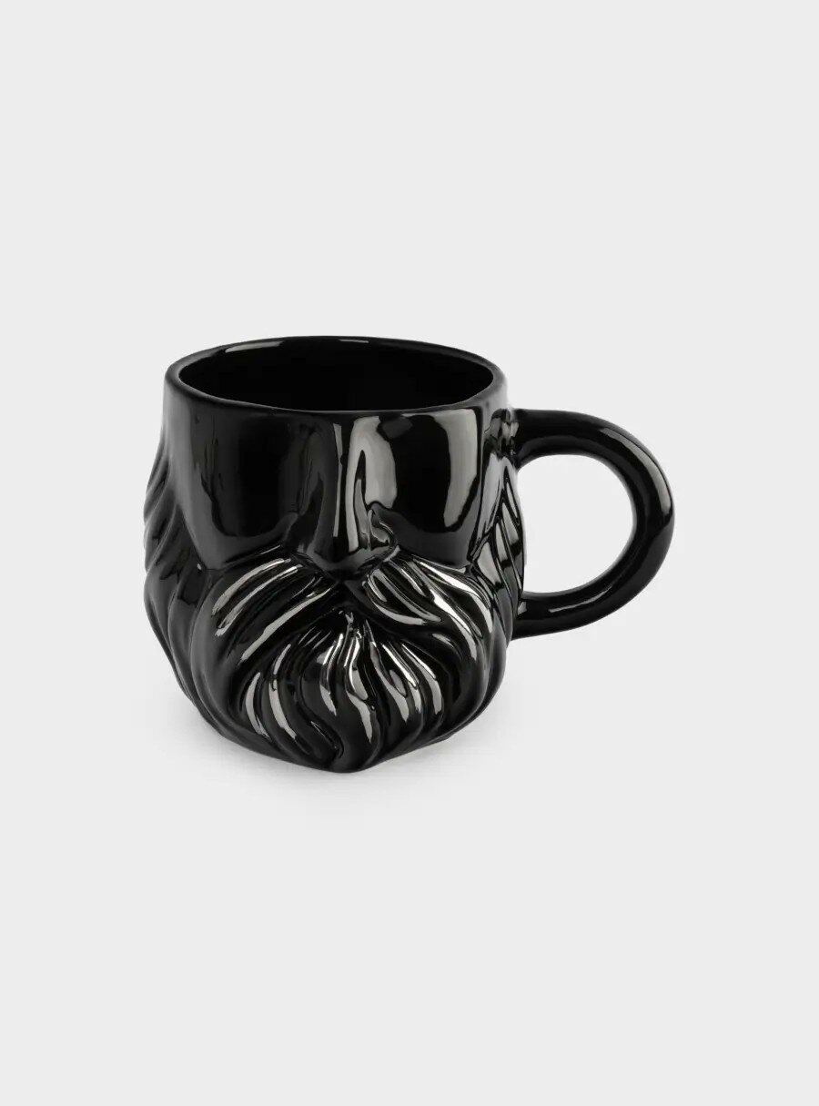 Кружка, 560 мл, керамика, черно-серебристая, Мужчина с бородой, Manly (Anna Lafarg)