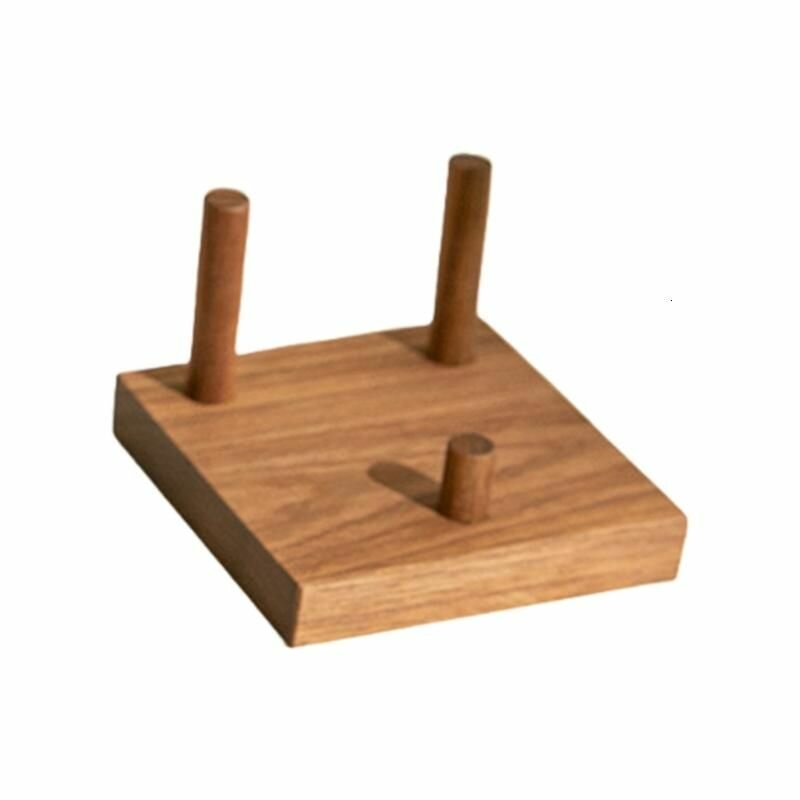 Деревянная подставка для камней с тремя зубцами, - средний размер