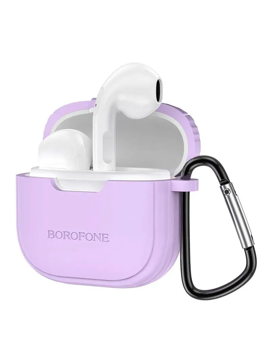Наушники Bluetooth Borofone BW29, в кейсе с чехлом, сенсорные, цвет фиолетовый / беспроводные