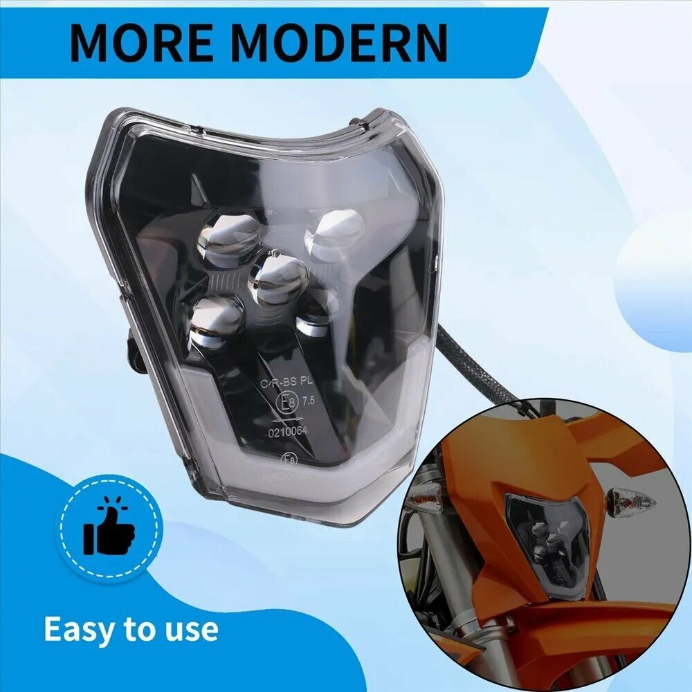 Светодиодная фара для мотоцикла Dirt Bike, эндуро, питбайка, квадроцикла, TC FE TE