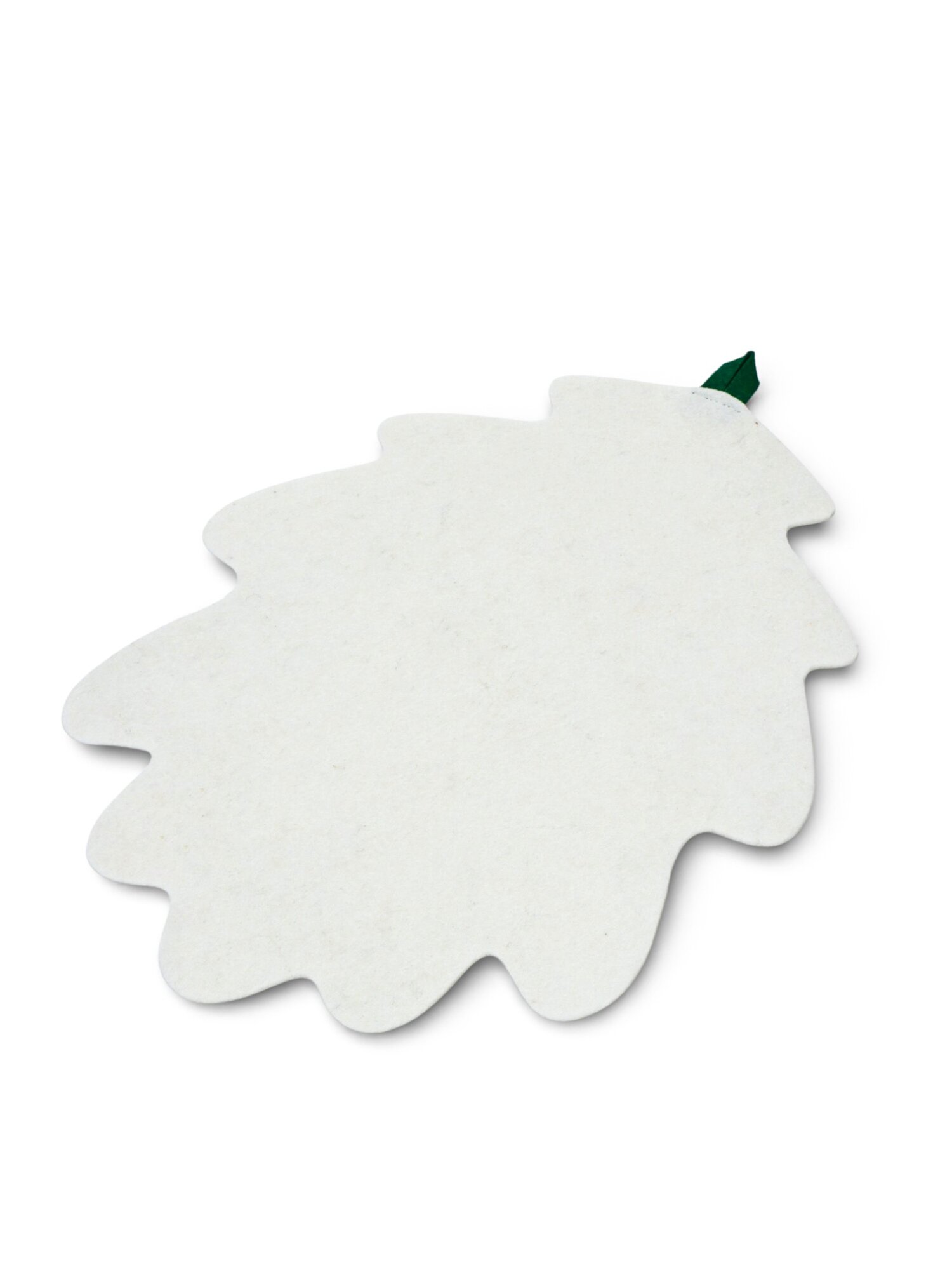 Коврик - сидушка для бани и сауны «Дубовый лист», 51×38 см, полиэфир, шерсть, белый