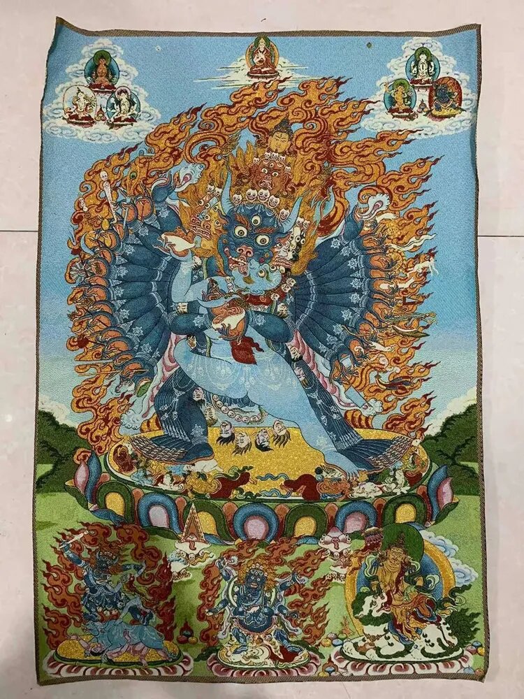 Панно религиозное, Давэй Де Ваджра, Гобелен, ручное ткачество, 90x60 см