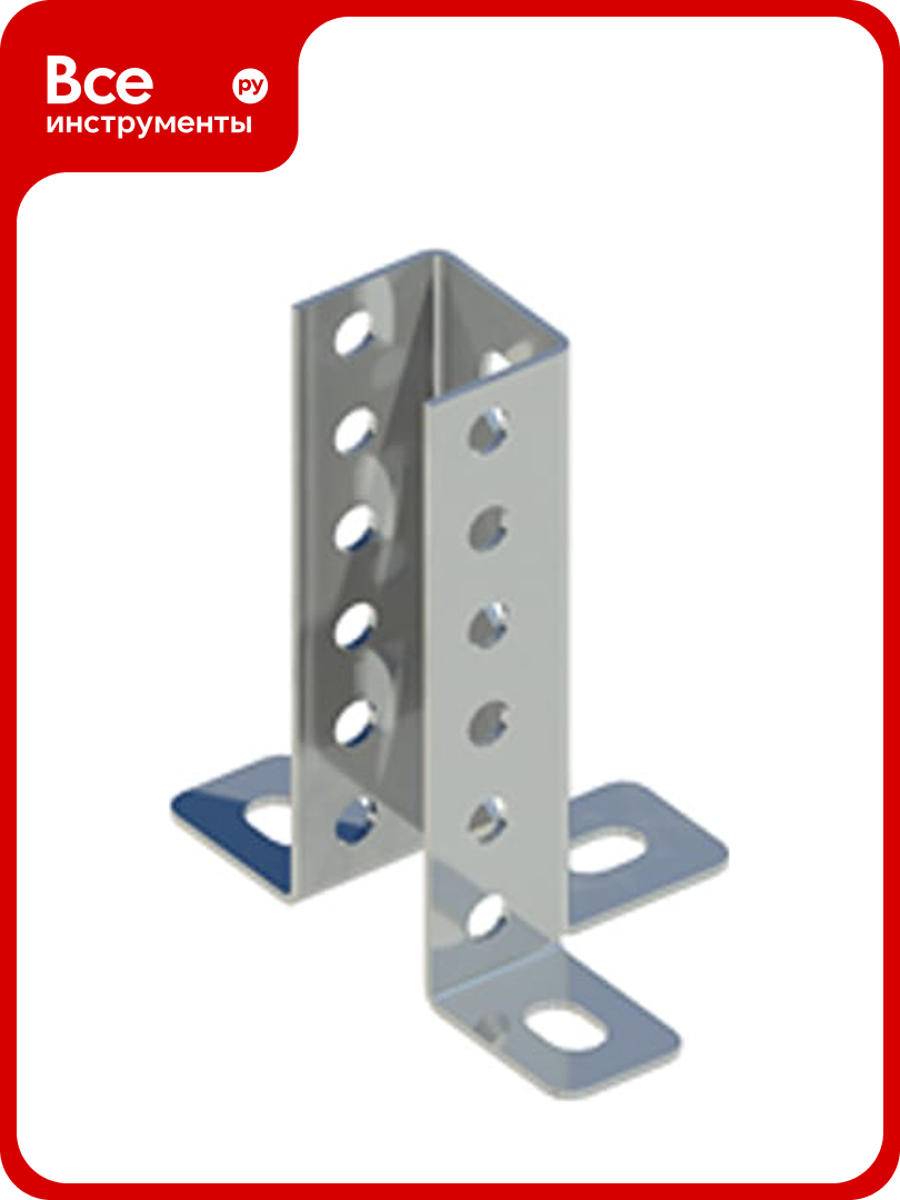 Крепление потолочные универсальное ООО "стальные системы" KRP-U 50x30, 2,0мм, L=120мм SK42OG-17 оцинкованное стальное