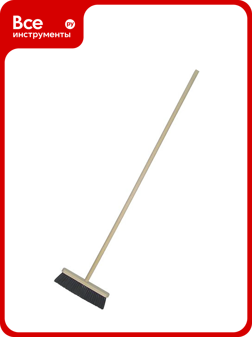 Щетка для подметания RUSСАД 280мм, с черенком на резьбе 5071