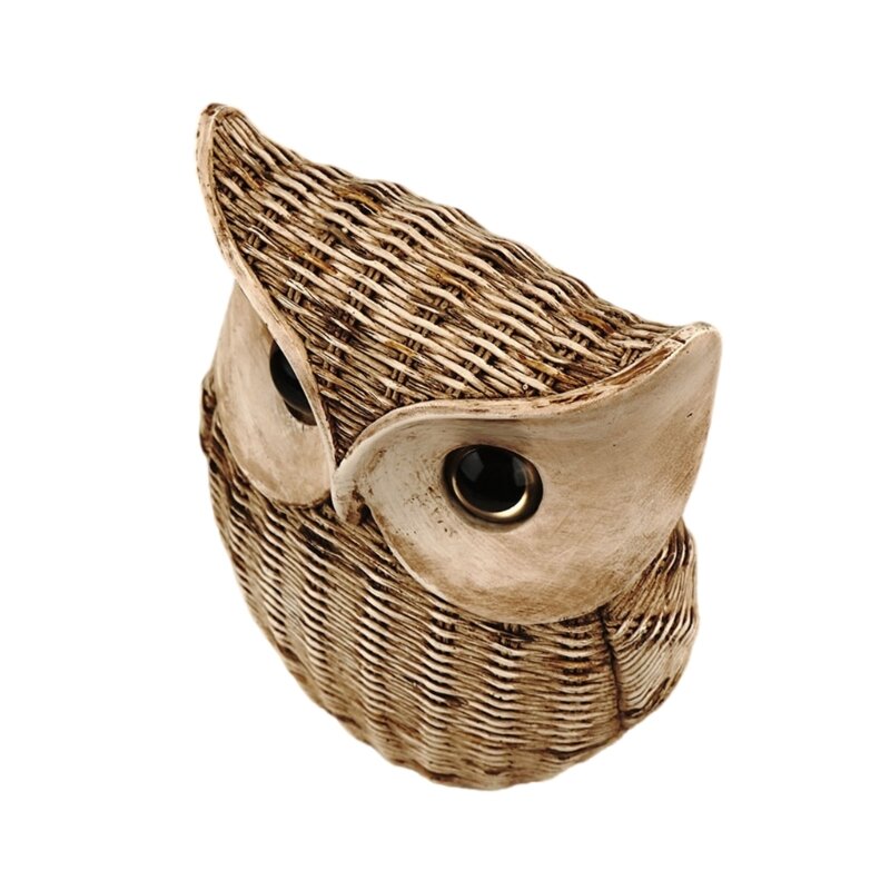 Скульптура Совы, Сплетенная из синтетического Ротанга из экологически чистых смол для дома или сада