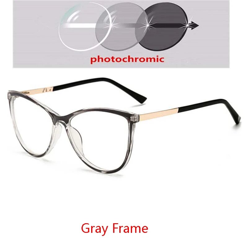 Фотохромные очки серые, оправа Photochromic Gray, Myopia -1.25
