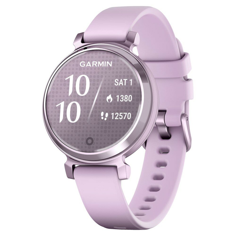 Смарт-часы женские Garmin Lily 2 Metallic Lilac, сиреневый силиконовый браслет, 010-02839-01, европейская версия
