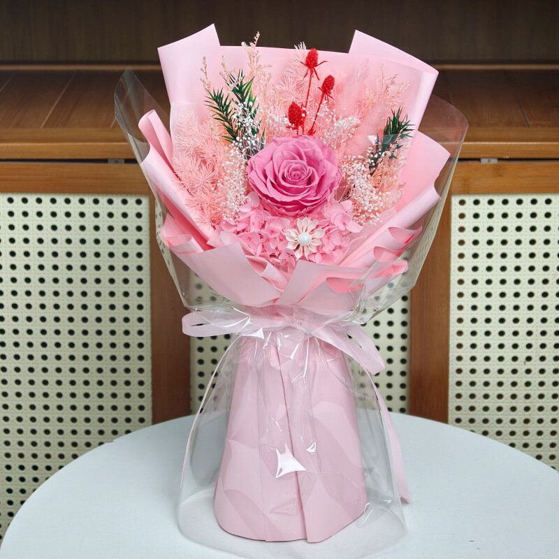 Засушенные розы, подарок на День матери, небольшой букет на День святого Валентина, букет из засушенных цветов, готовая подарочная коробка