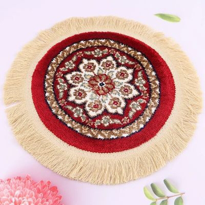 Коврик для ковра Синьцзян Хэтянь Этнический стиль Ковер для спальни Европейский стиль Гостиная Шерсть Шелк Хлопок Прикроватный круглый диван Кофейный столик