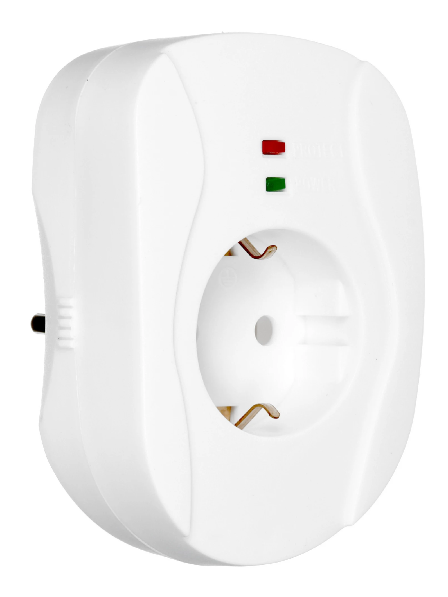 Сетевой фильтр Buro 100SH-W, заземление, световой индикатор, белый