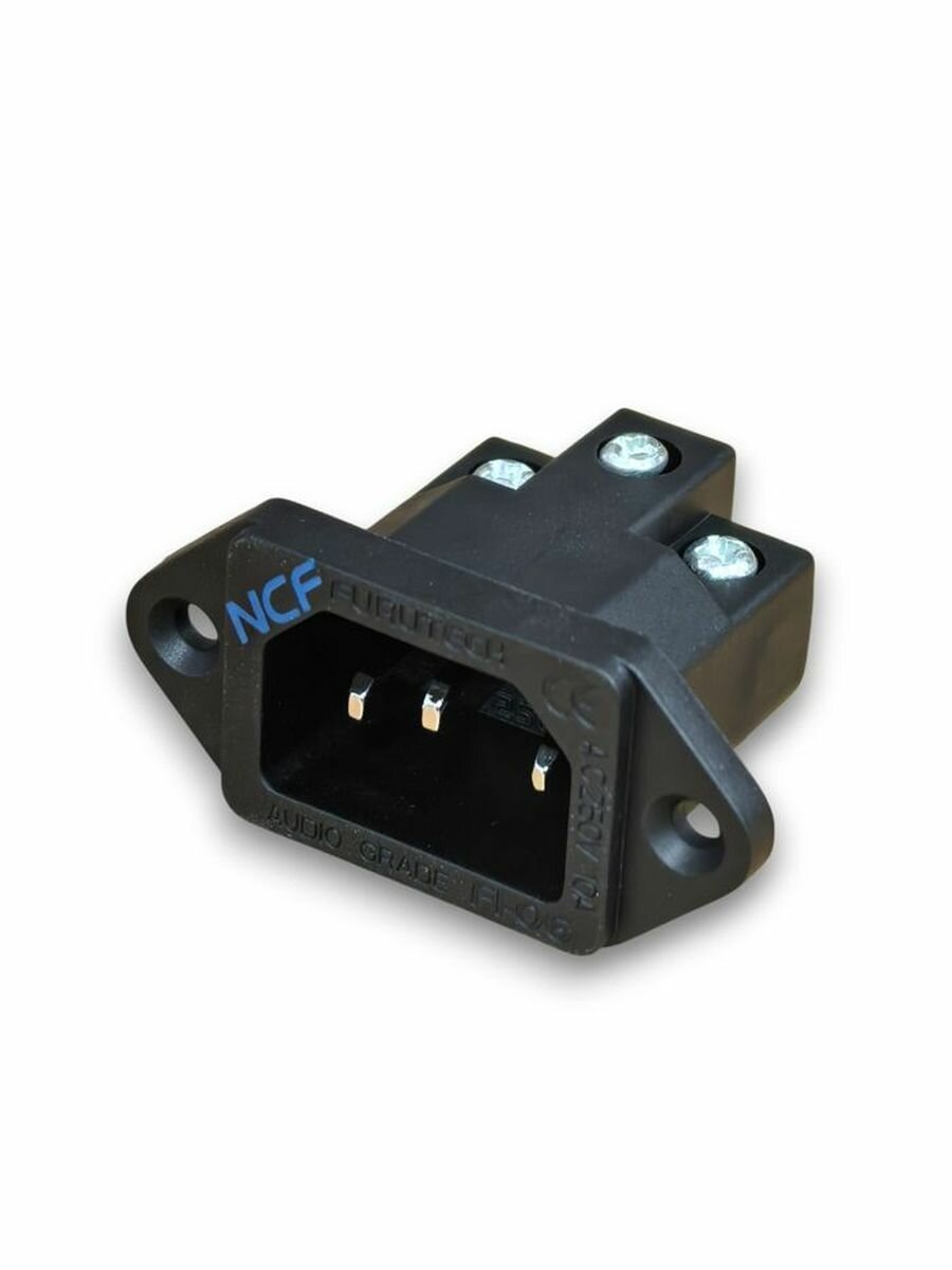 Сетевое гнездо C14 на корпус FURUTECH FI-06 NCF, Rhodium, 15А/250В