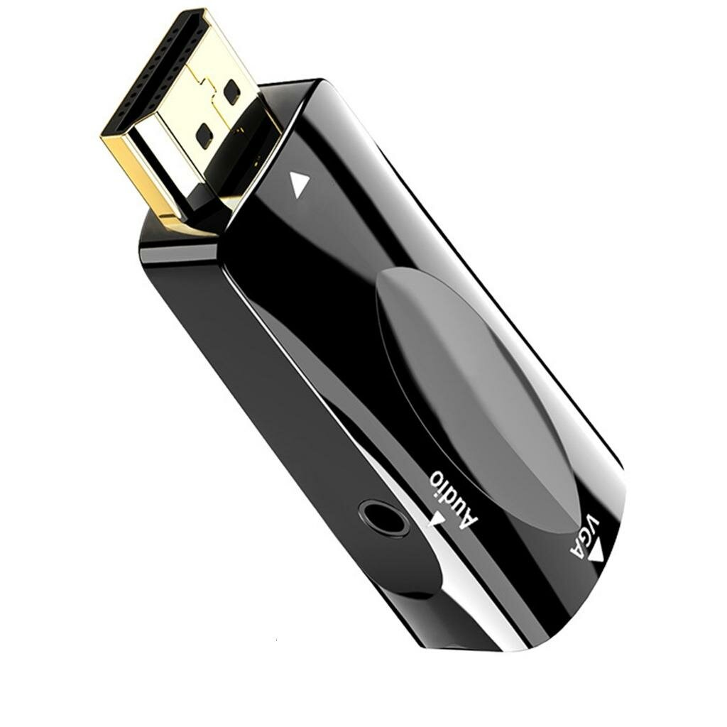 Адаптер HDMI–VGA с аудиовыходом, Черный - Мужчина к женщине