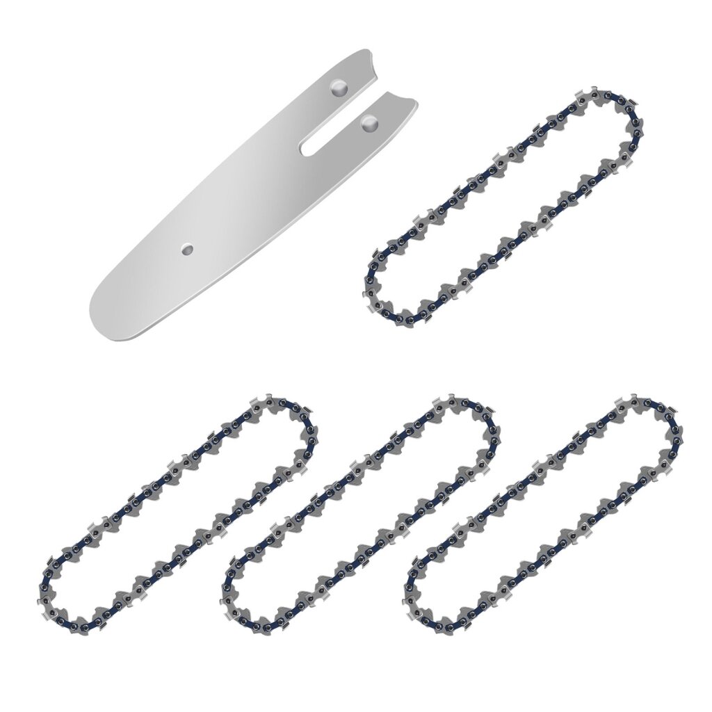 4 пильных цепи, 1 резак с направляющей, электрическая бензопила для резки ветвей древесины