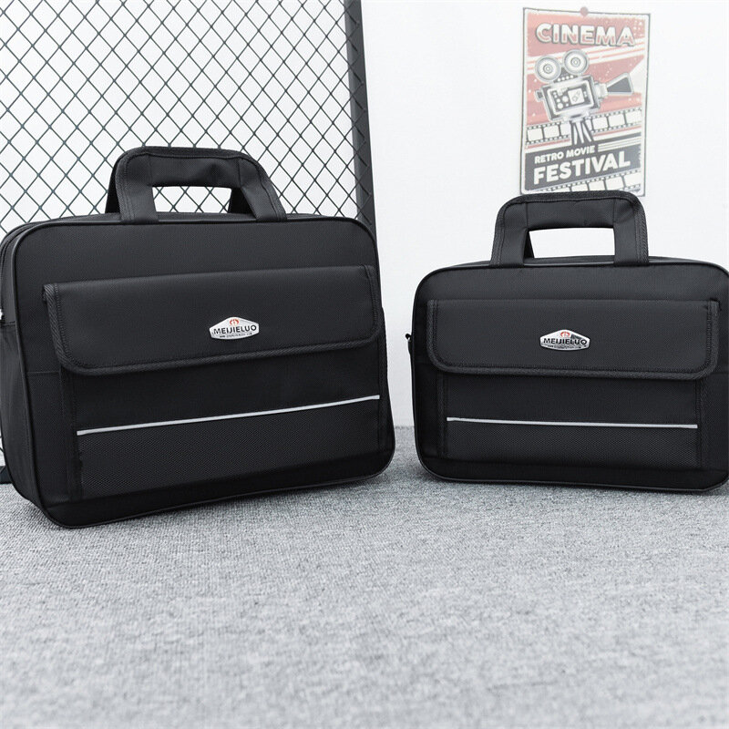 Мужская сумка для ноутбука, большая вместимость, из оксфордской ткани, прочная, через плечо, для работы и поездок, портфель