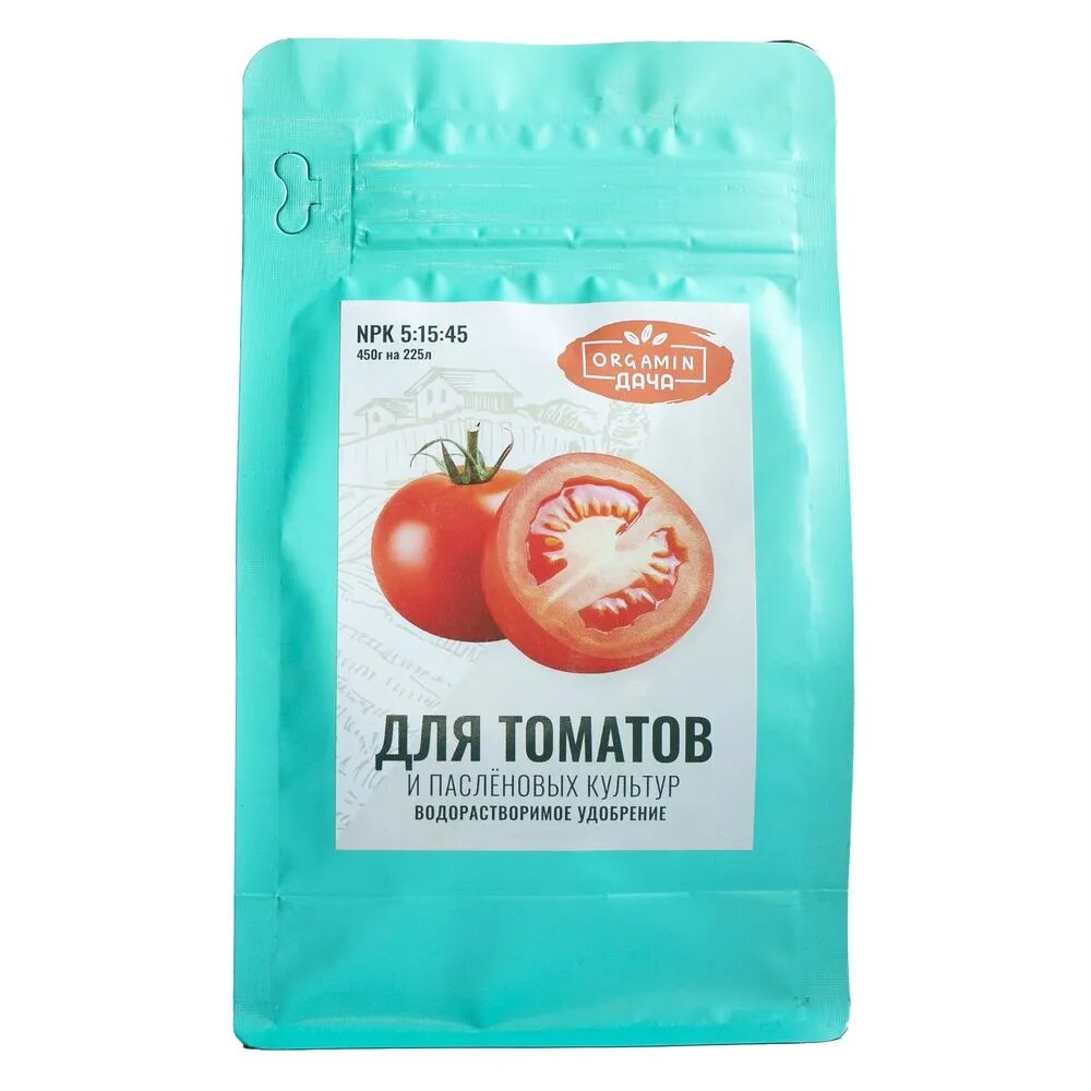 Удобрение водорастворимое для томатов и паслёновых культур, 450г, npk 5:15:45, для богатого урожая