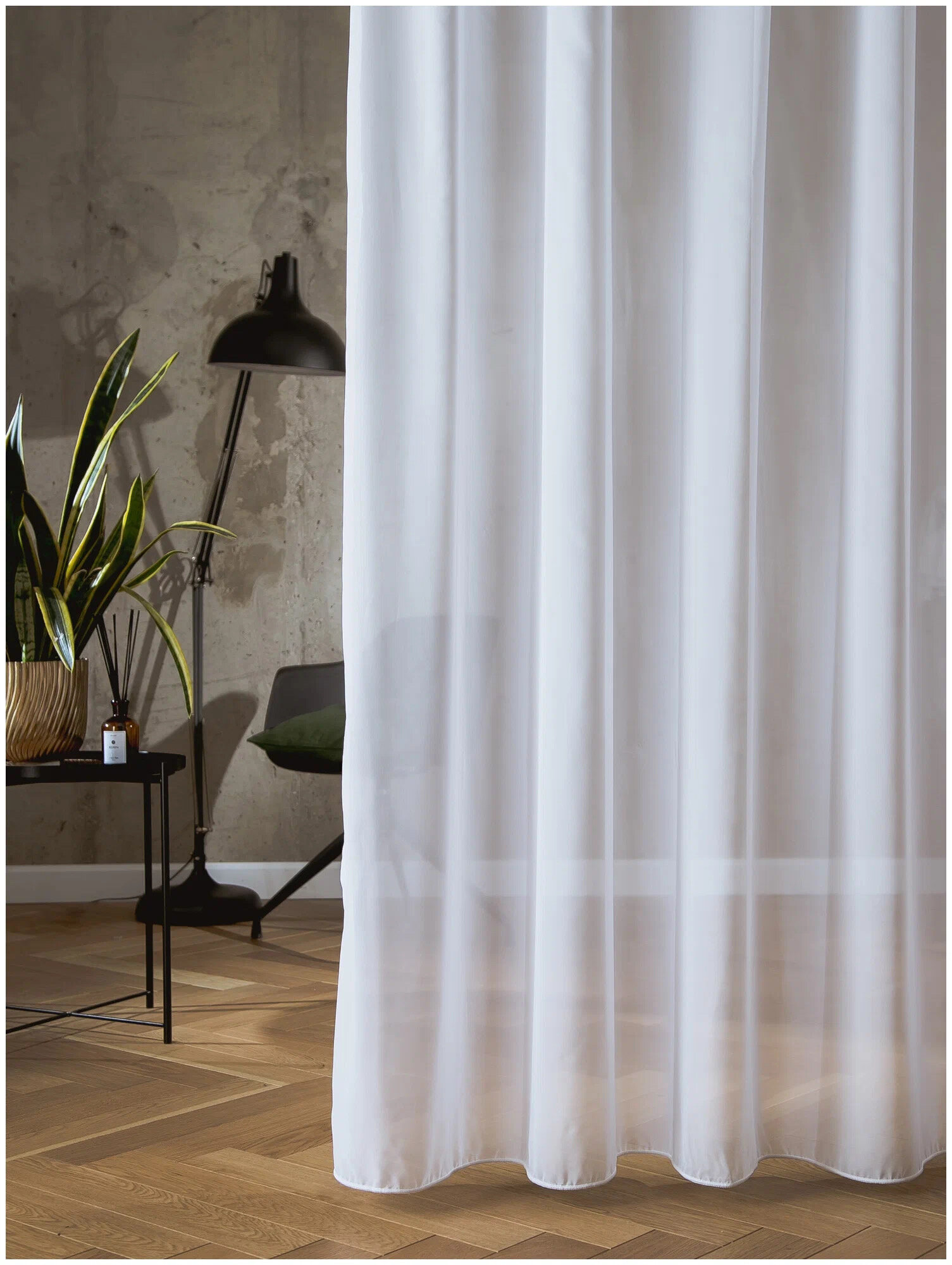 Тюль вуаль белая 400*250 с утяжелителем