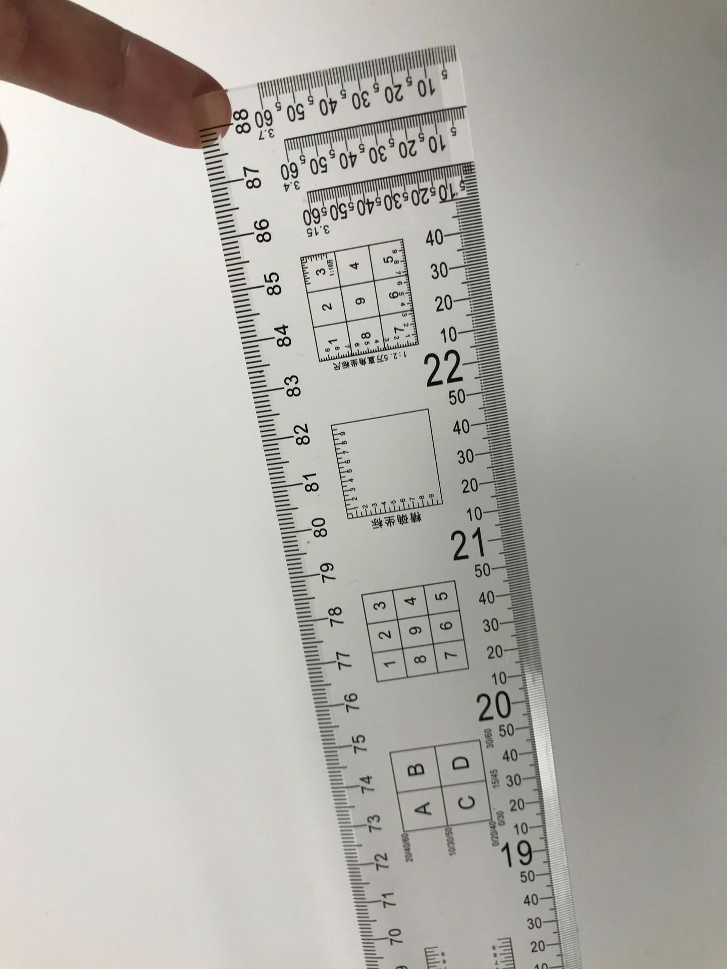 Линейка для измерения широты и долготы, картографическая линейка, пластиковая линейка, масштаб 1: 50k линейка, линейка масштаба 3.4, 3.7, высокая точность