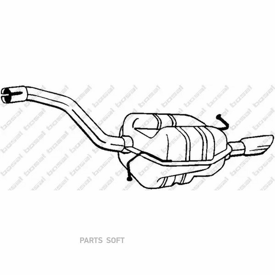 Глушитель выхлопных газов от официального дистрибьютора, BOSAL, артикул 233205