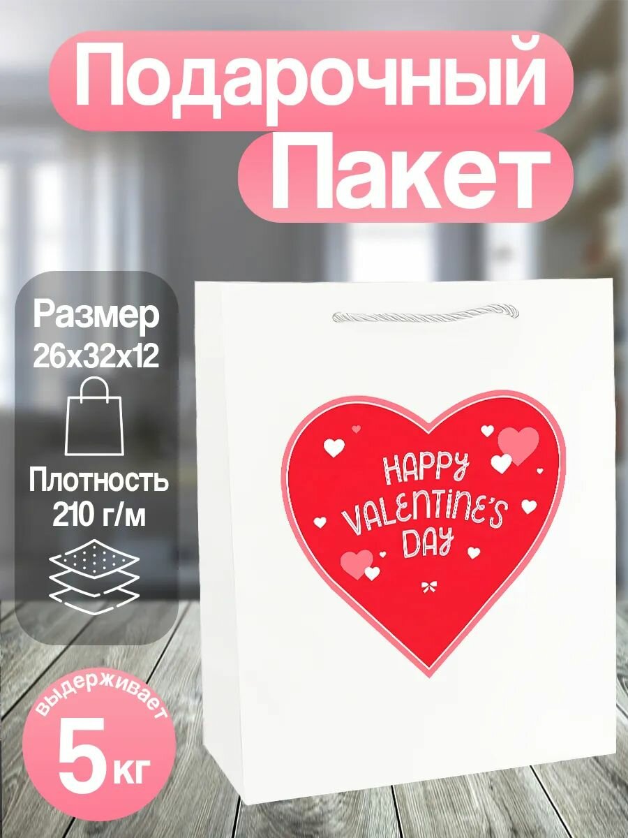 Пакет подарочный на 14 февраля