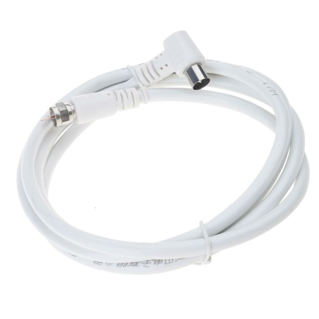 Коаксиальный кабель с разъёмами F, 1,5 м, Белый