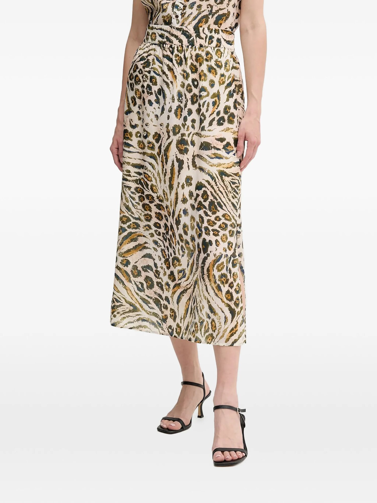 Юбка Animal-print midi skirt