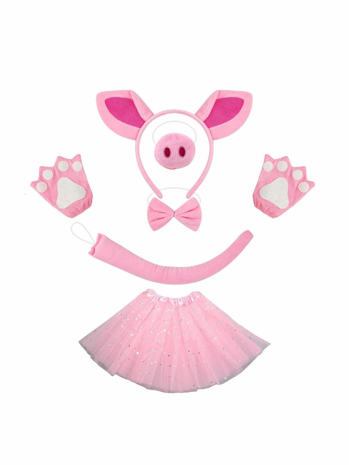 Головной убор Свинка для детей, - набор из 4 частей ith glo