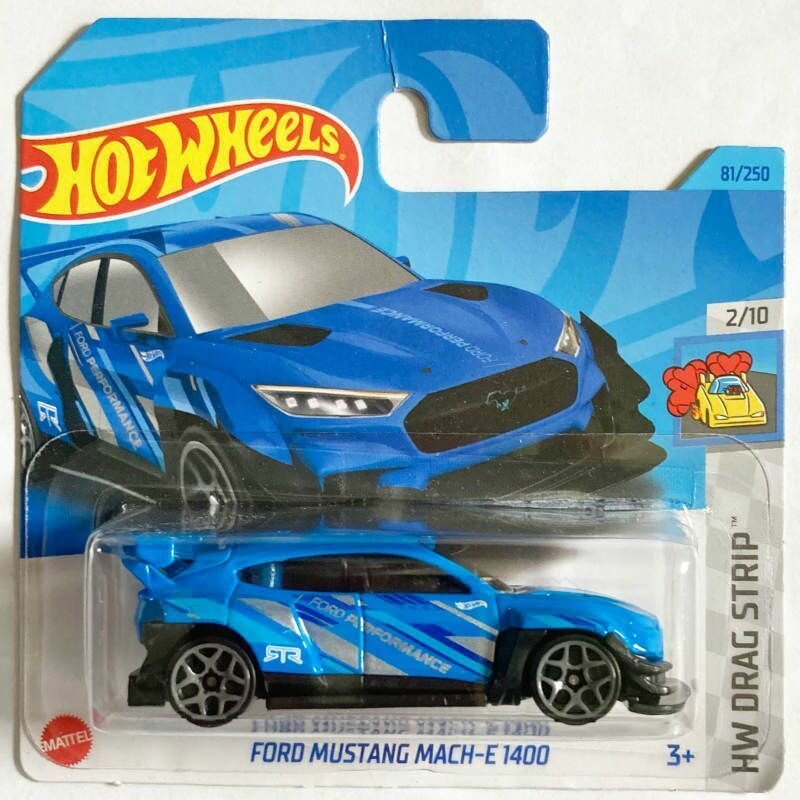 Игрушечная машинка Hot Wheels Ford Mustang Mach-E 1400 Blue (базовая коллекция 2023 г, 81/250)