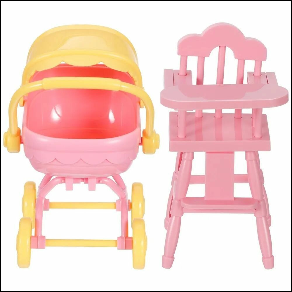 Тренировочная коляска для кукол, с эргономичным дизайном, размер 9.20x7.30x6.10 см