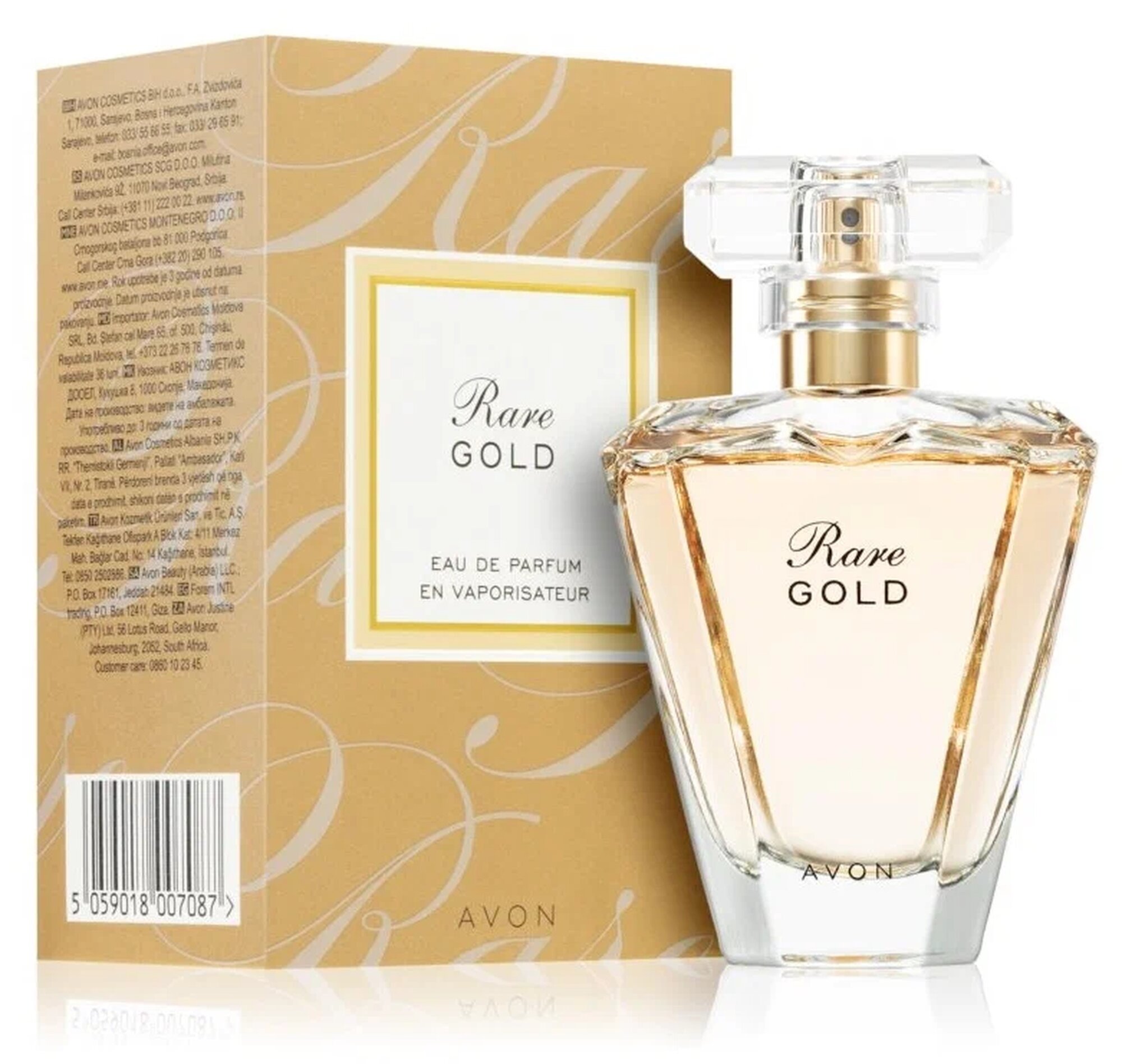 Парфюмерная вода AVON Rare Gold, объем 50 мл, 1 флакон в упаковке