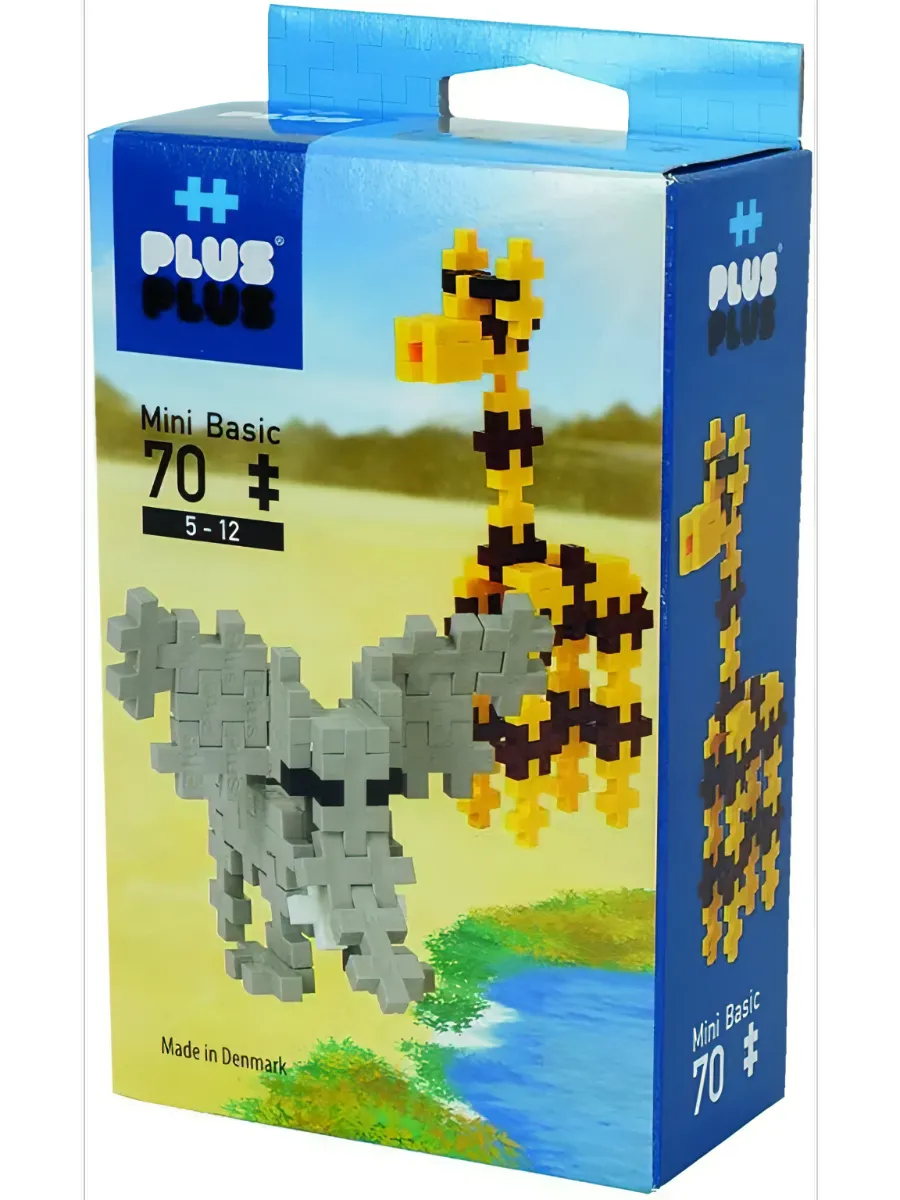 Конструктор Plus Plus "Сафари", 70 элементов, пластик, серый