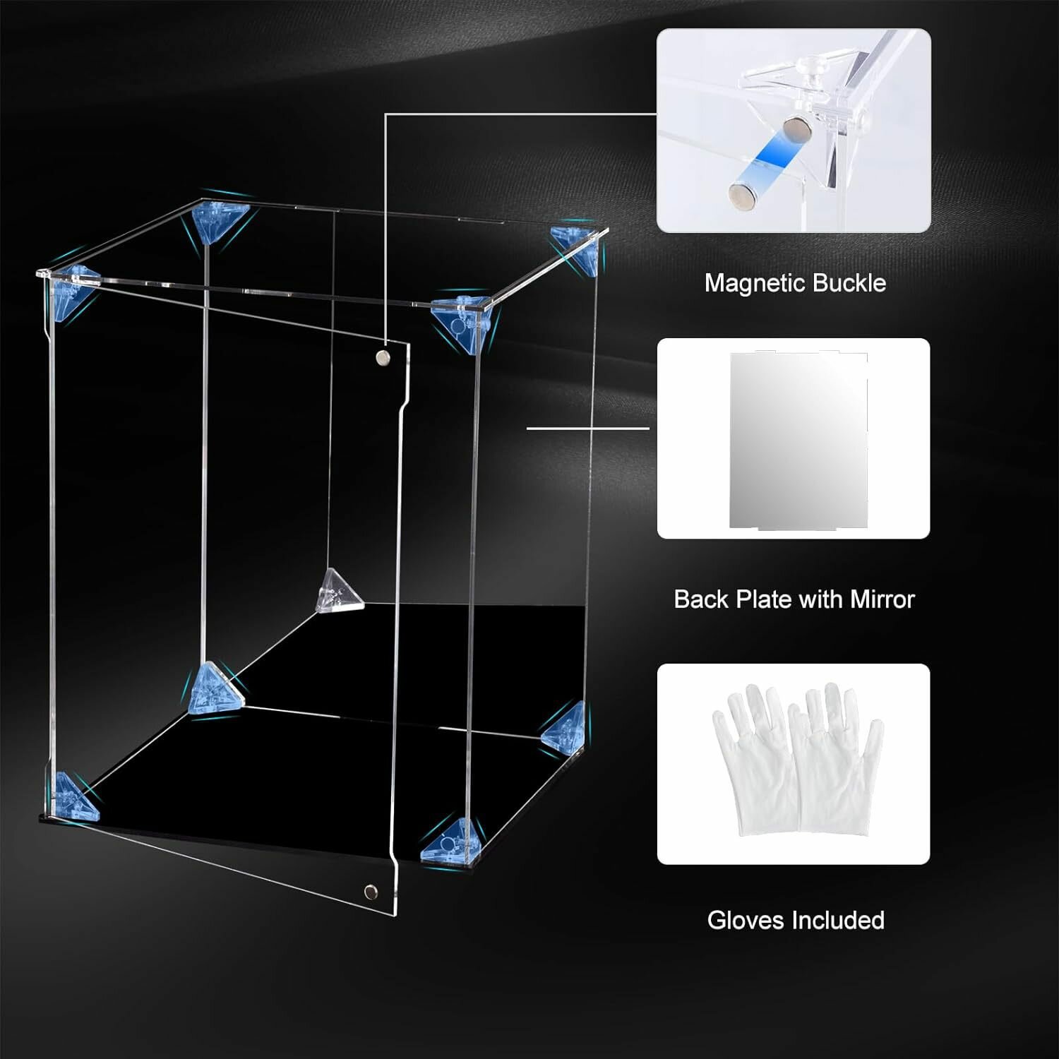 Акриловый прозрачный бокс из плексигласа для фигурок, защитный чехол от пыли, демонстрационный бокс для моделей и игрушек, изготовленный на заказ.