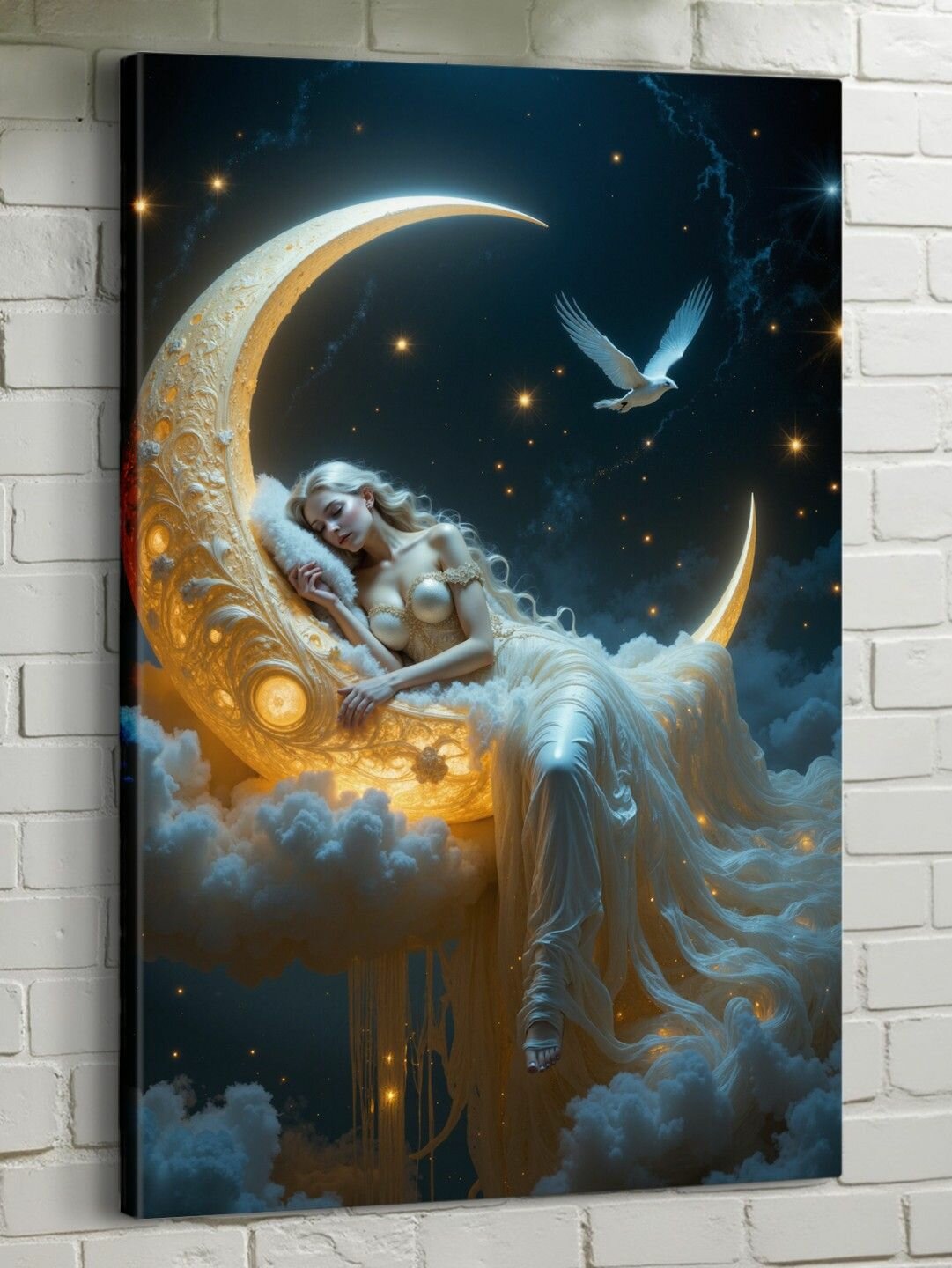 "Lunar Silk" - картина на холсте, 45x30 см.