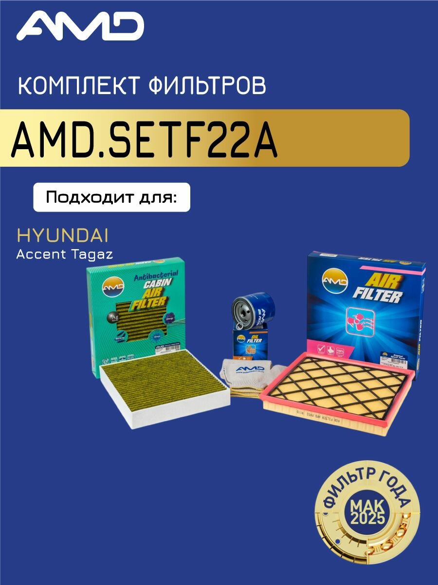 Комплект фильтров Хендай Акцент 2 1.5i