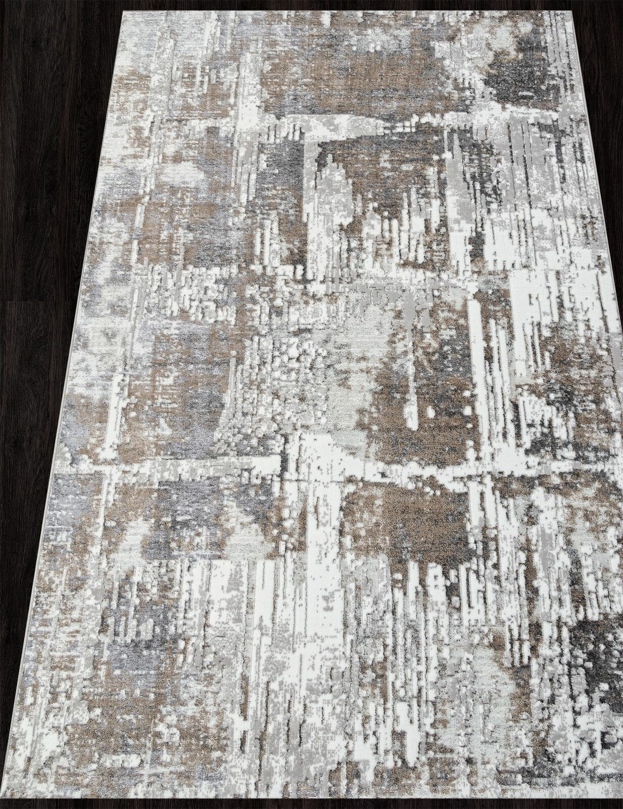 Ковер Современный cream hb / grey 2.4x4м