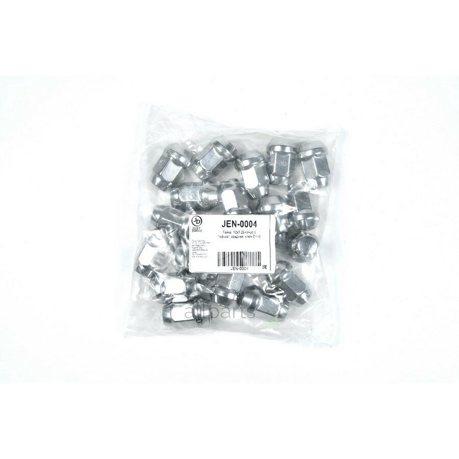 JUST DRIVE JEN0004 Гайка 12x1.25 конус с "юбкой", средняя, ключ D=19
