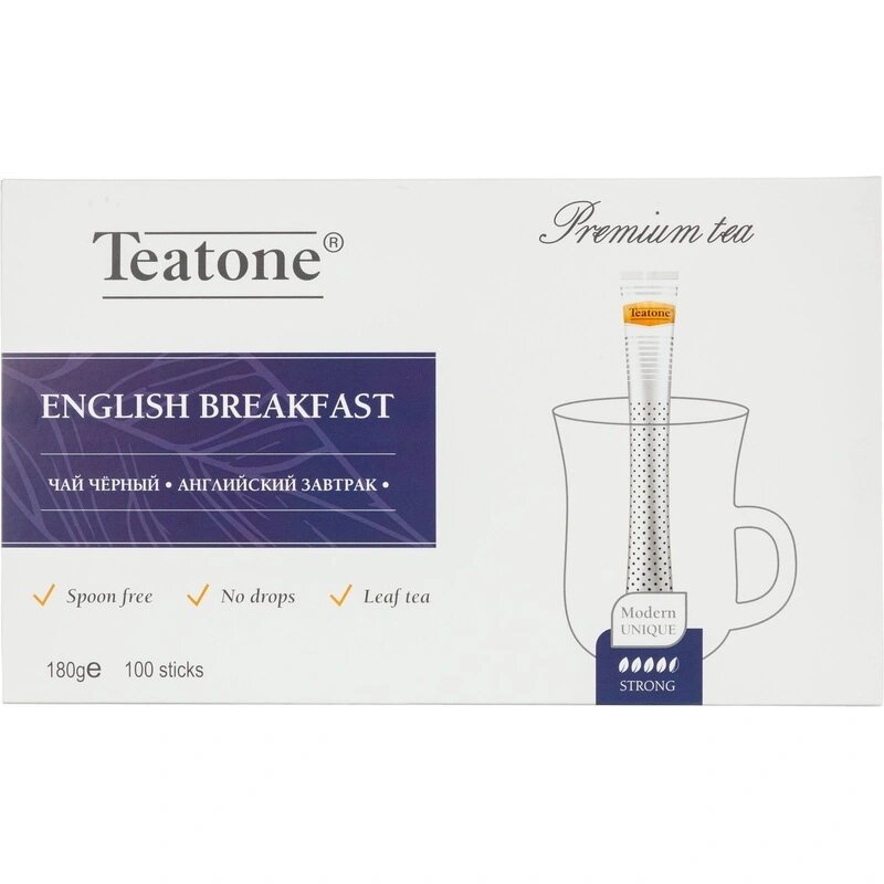 Чай Английский завтрак TEATONE черный, 1 уп. x 100 стиков